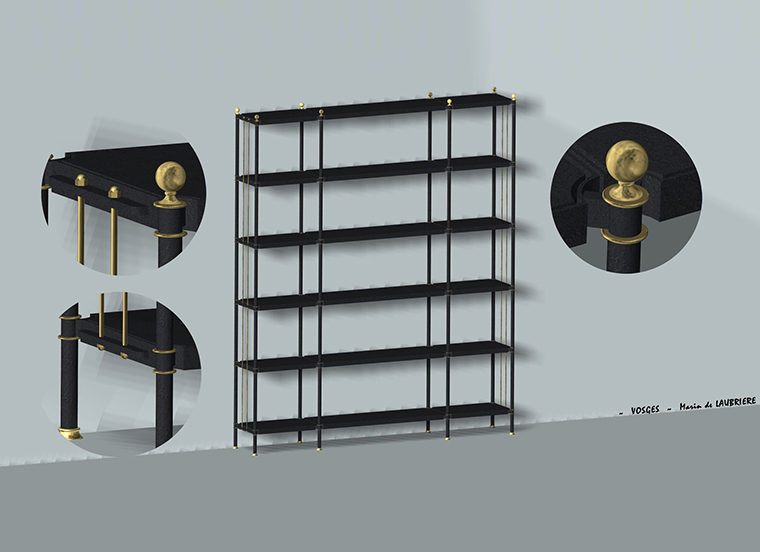 ADNET LEATHER BOOKCASE - VOSGES INC